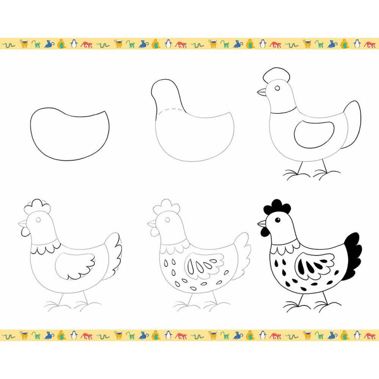 Kreatívna sada Kreslenie krok za krokom Zvieratá Janod Step by step ...